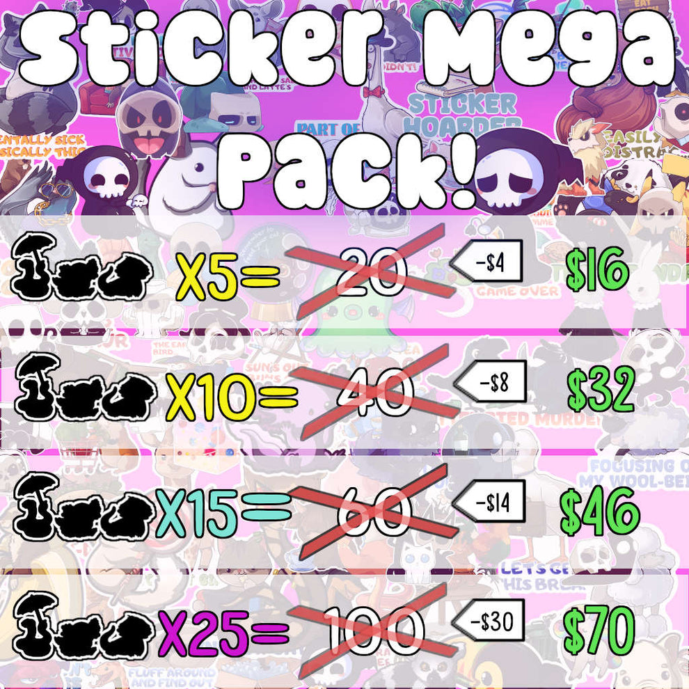 15 Sticker Bundle Pack – Mega Kawaii Cuties